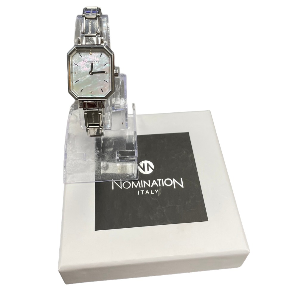 Nomination Classic Stainless Steel Watch With Rectangular Silver Dial ...